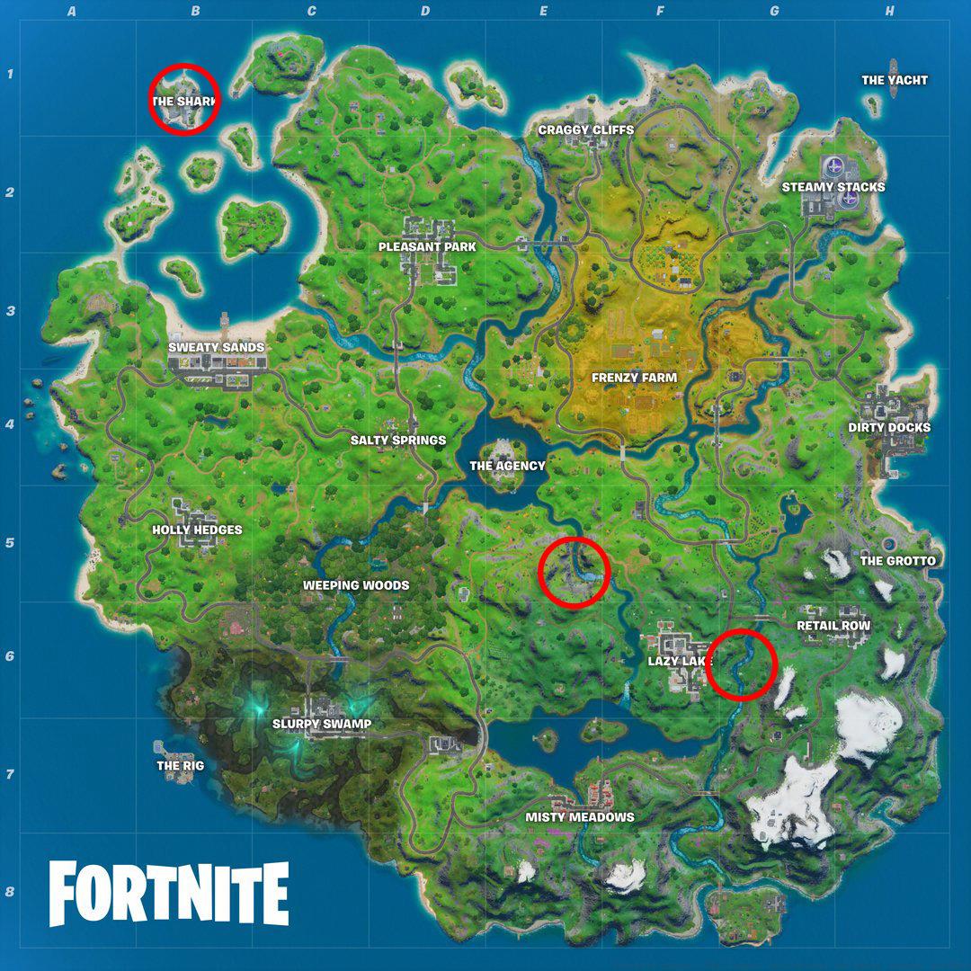 Fortnite: The Shark, Gorgeous Gorge, Rapid’s Rest Locations Guide ...