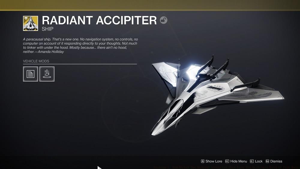 Destiny 2: How To Get The Radiant Accipiter Ship From The Harbinger ...
