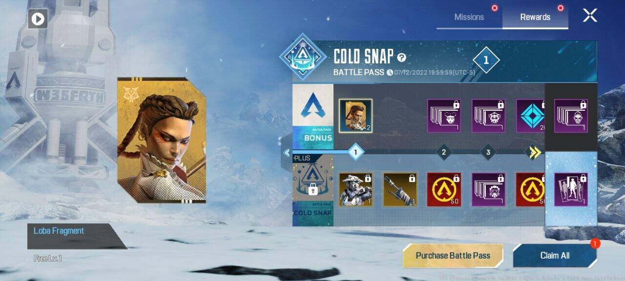 All Cosmetic Rewards In Apex Legends Mobile’s Cold Snap Battle Pass ...